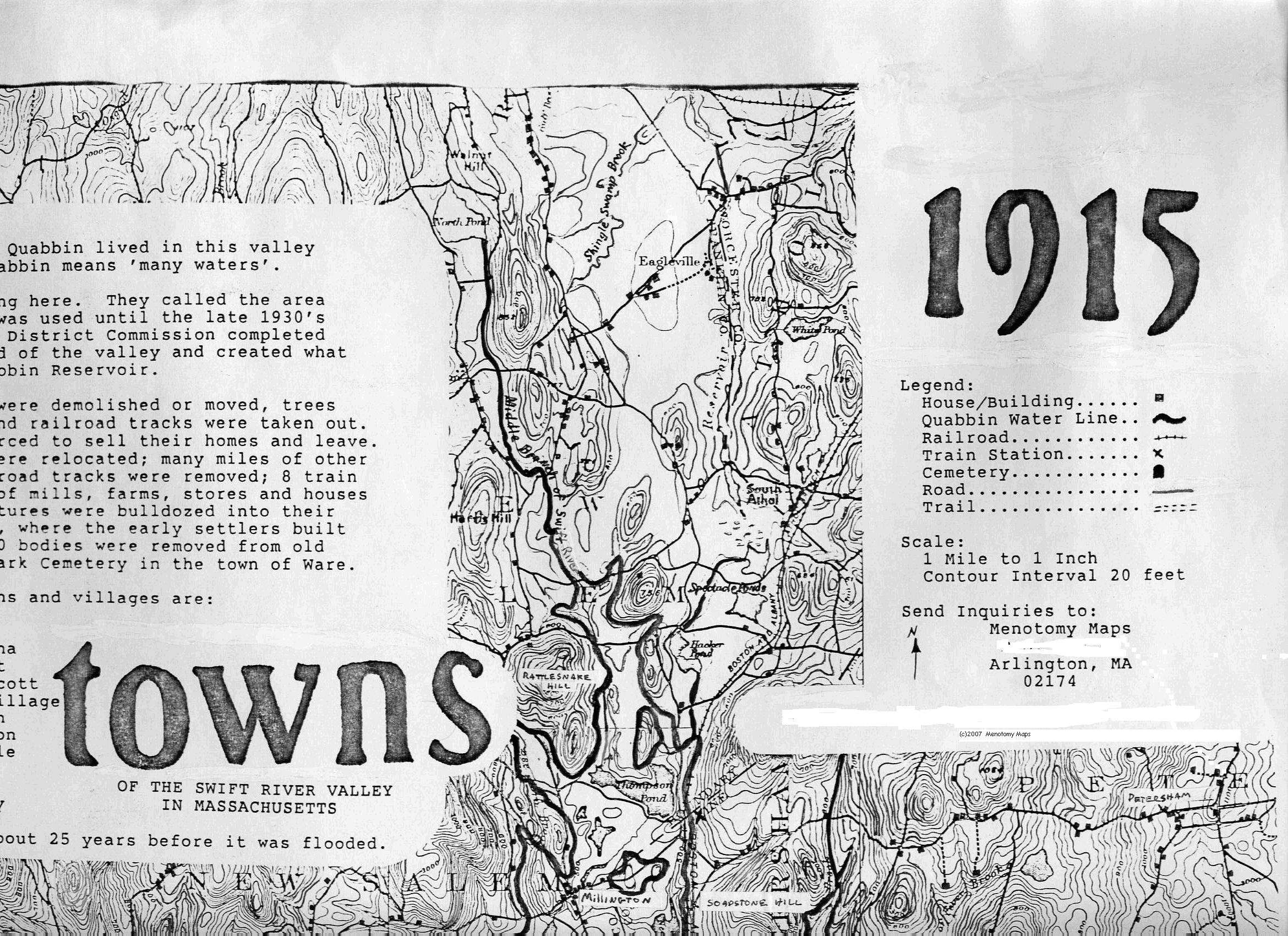 Abandoned Towns| Quabbin Reservoir | Menotomy Maps